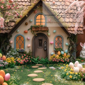 11 Easter Photography Digital Backdrops Rustic Rabbit Farmhouse, Family ...