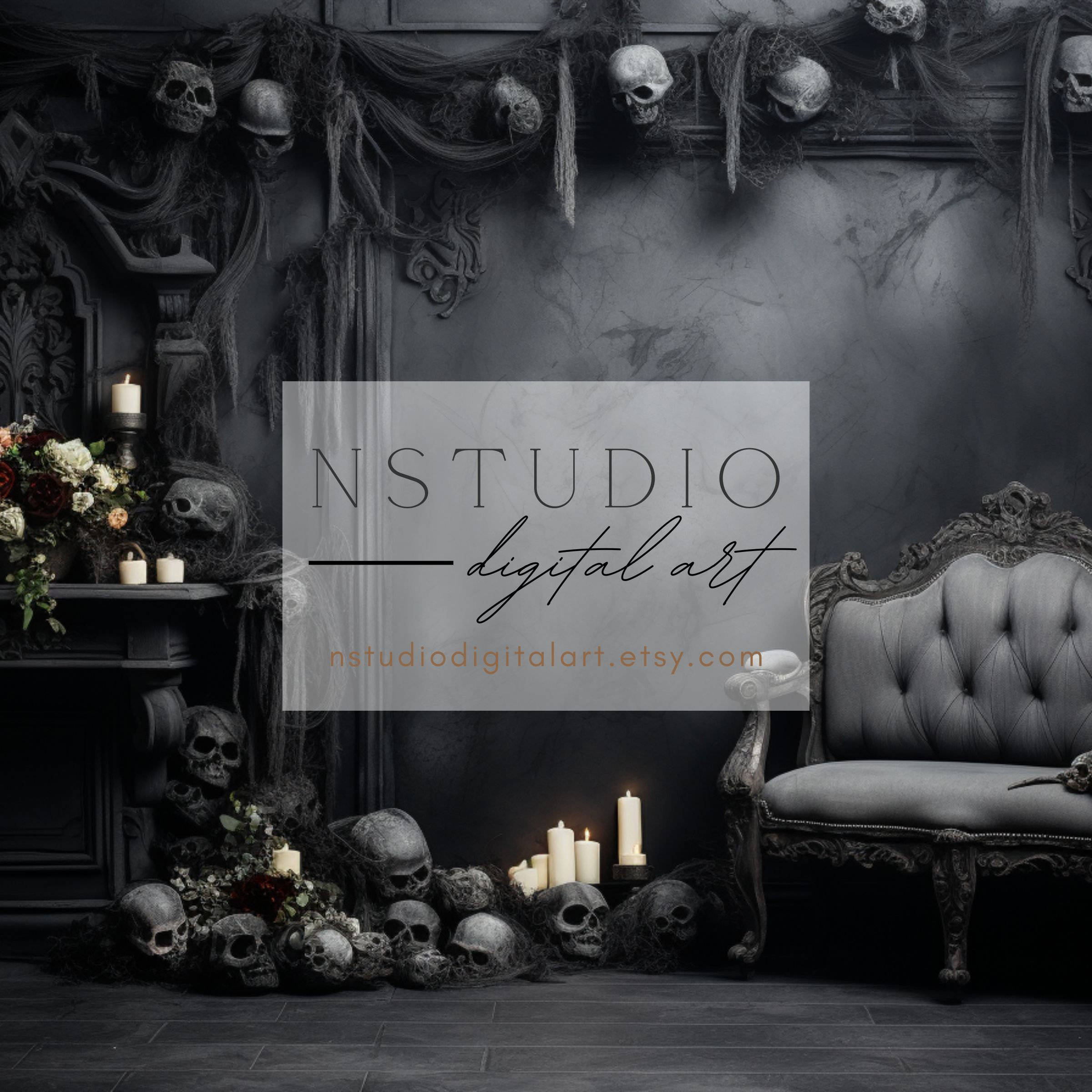 5 Gothic Halloween Photography Backdrops and 1 Free | Gothic Party ...