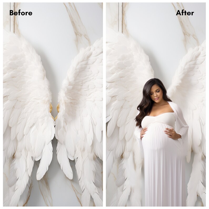 11 Angels Wings Maternity Photography Digital Backdrops, White Wings ...