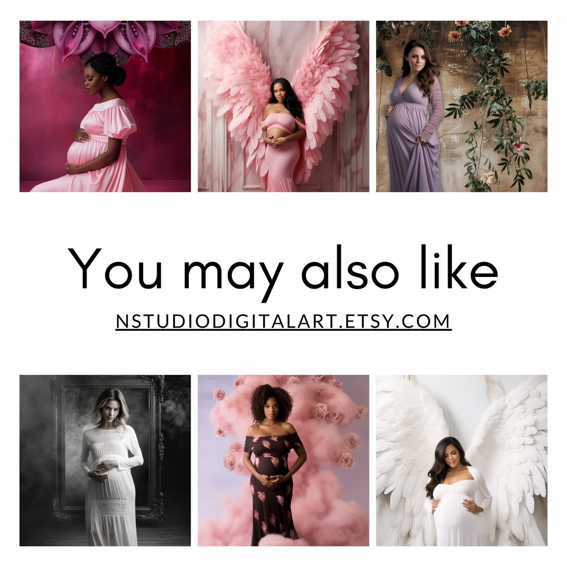 10 Blue Angel Wings Backdrop and 1 Gift Maternity Photoshoot Social ...