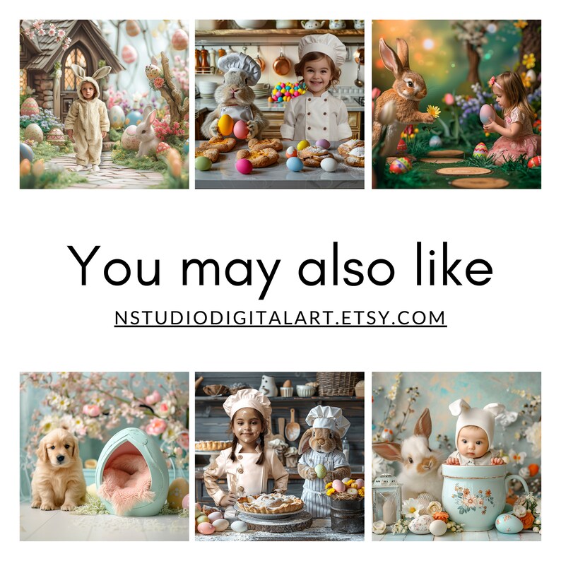 11 Easter Kid Backdrops With Rabbits Holding Colorful Eggs | Kids ...