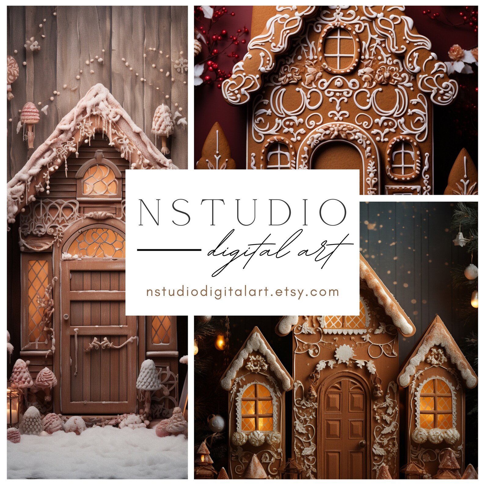 14 Kids Christmas Backdrops Gingerbread House | Christmas Family ...