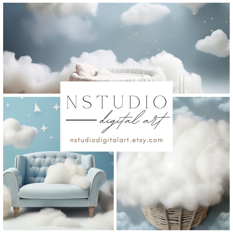 10 Clouds and Sky Baby Photography Backdrops (digital Download) - Etsy