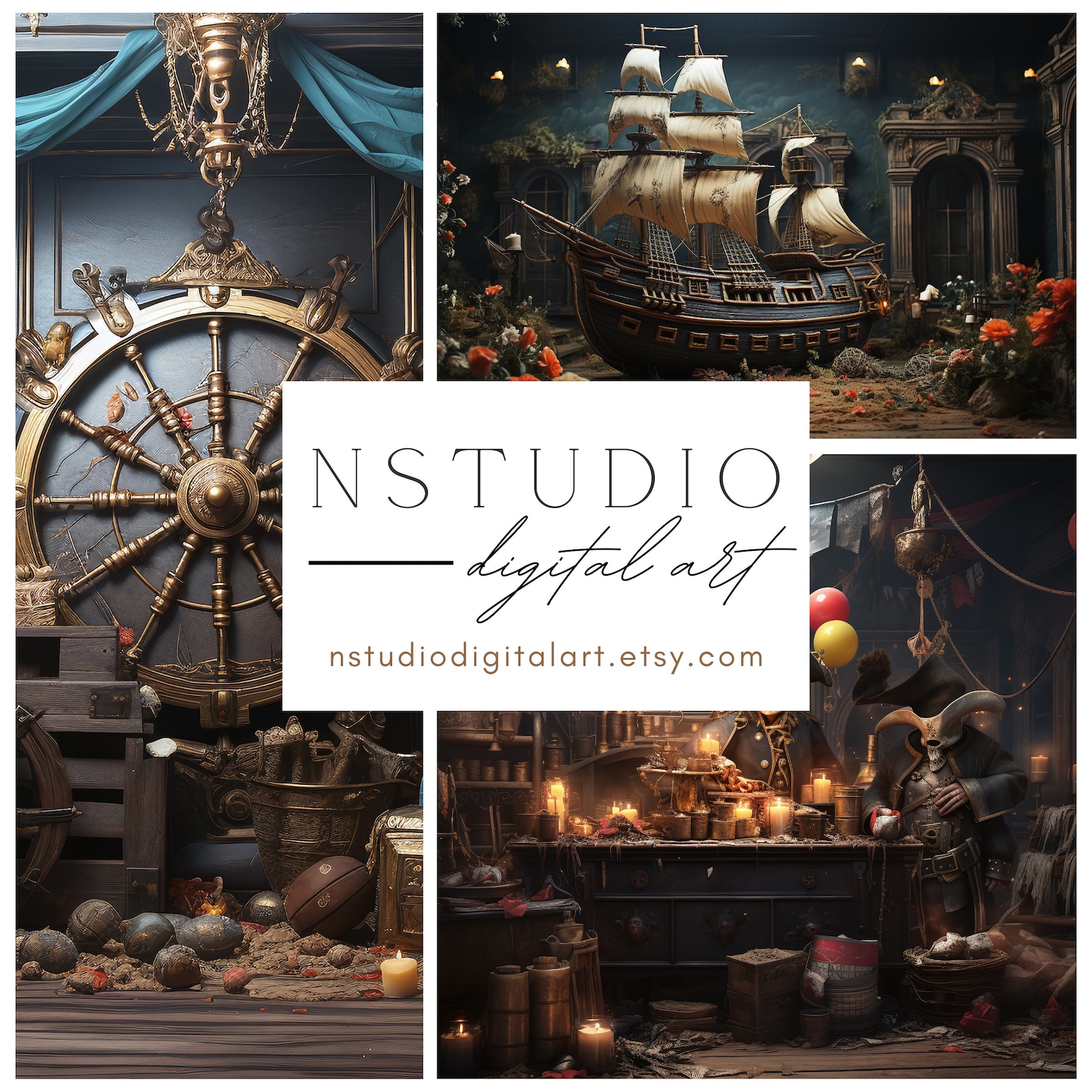 15 Pirate Party Birthday Photography Backdrops | Birthday Photoshoot ...