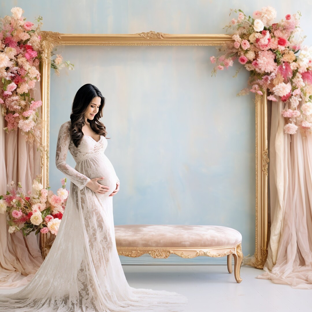 10 Maternity and Wedding Gold Frame Backdrops Instagram Photoshoot ...