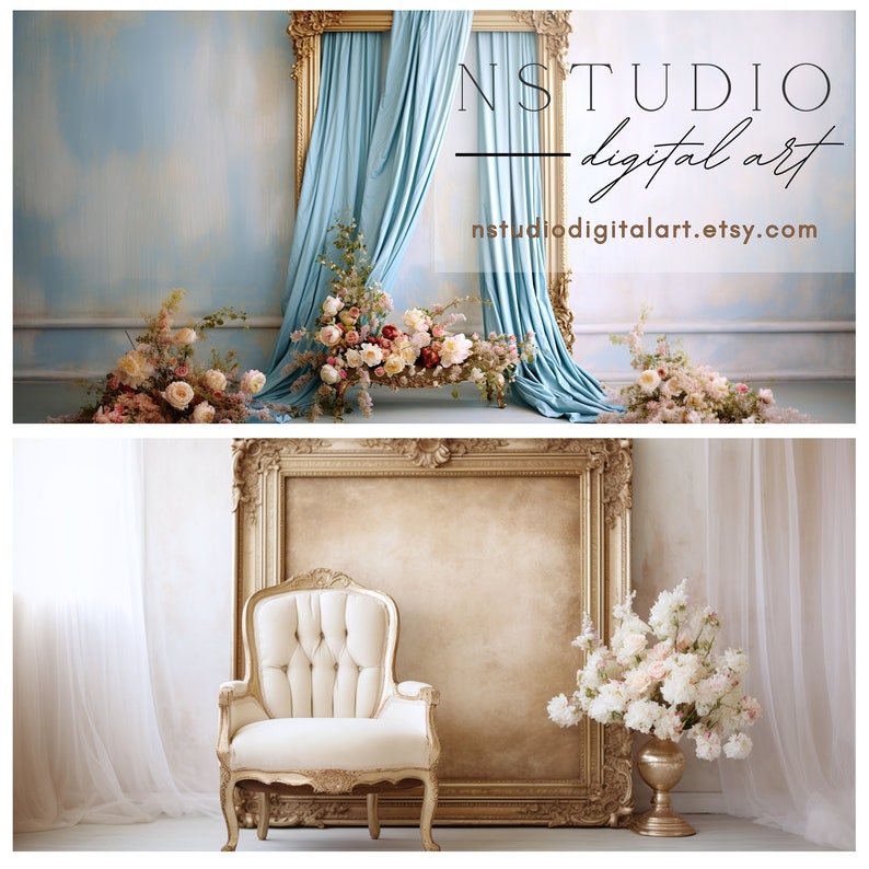 10 Maternity and Wedding Gold Frame Backdrops Instagram Photoshoot ...