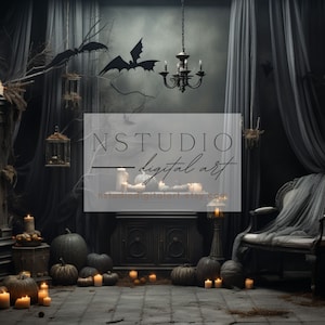 5 Gothic Halloween Photography Backdrops and 1 Free | Gothic Party ...