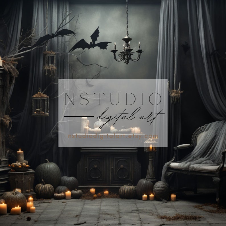 5 Gothic Halloween Photography Backdrops and 1 Free | Gothic Party ...