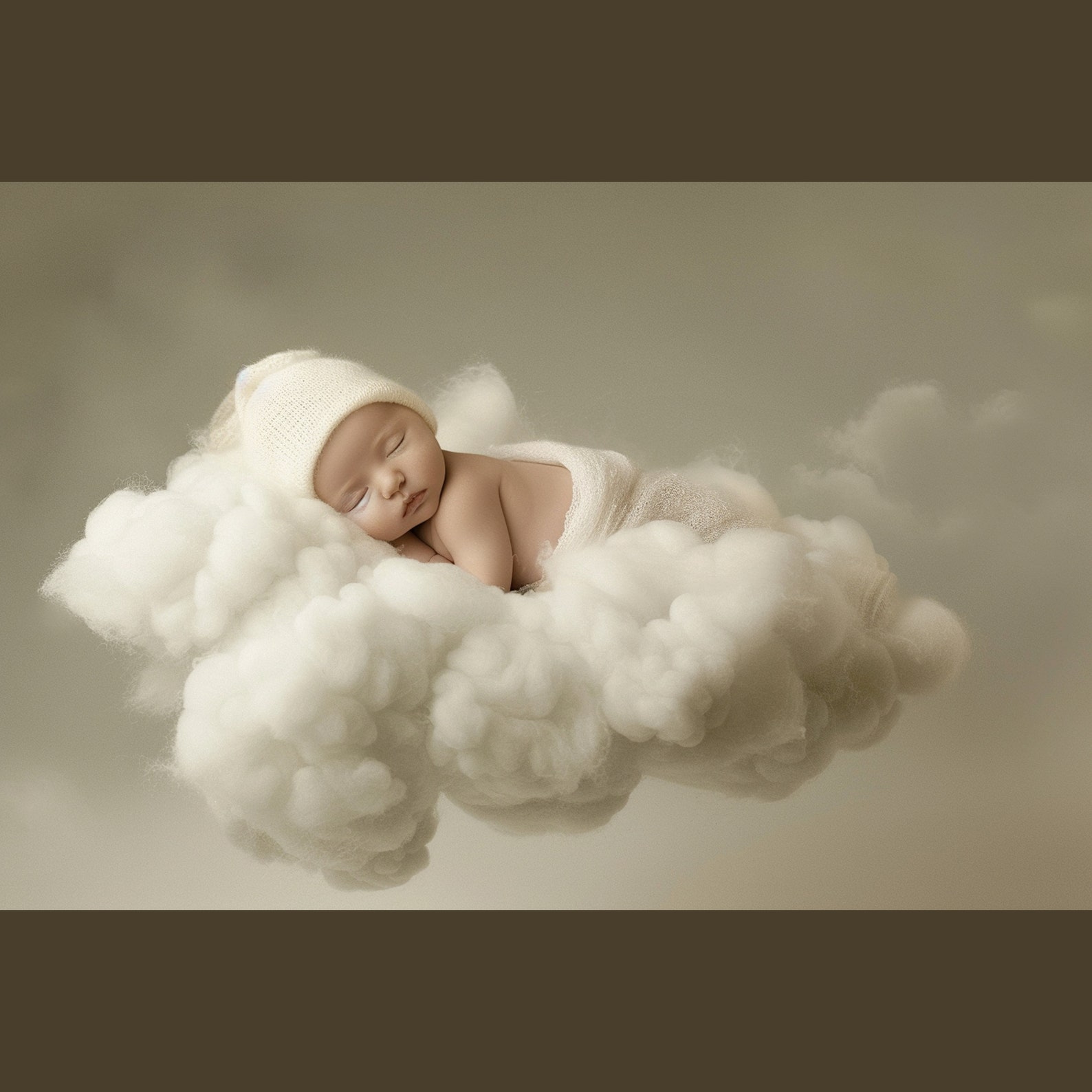 Newborn Baby Digital Backdrop Muted Color Cloud, Baby Girl or Boy ...