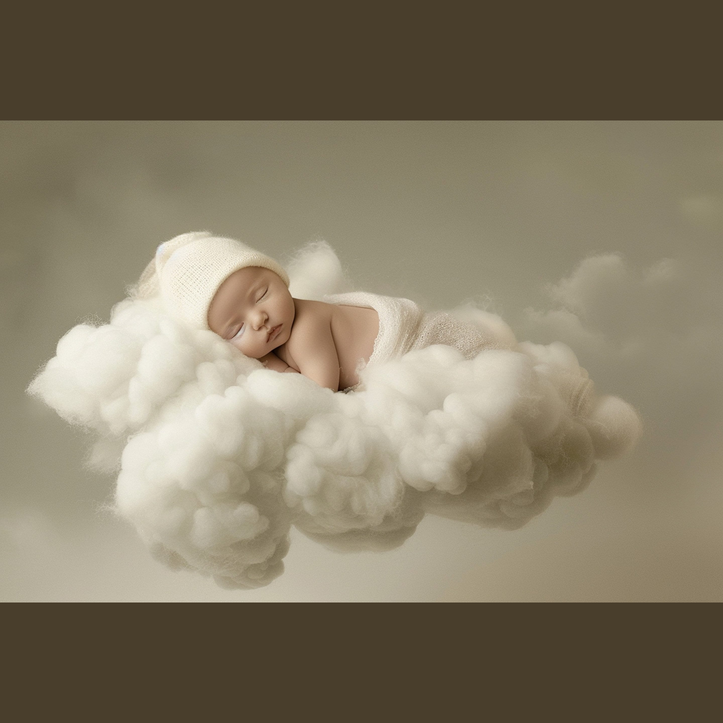 Newborn Baby Digital Backdrop Muted Color Cloud, Baby Girl or Boy ...