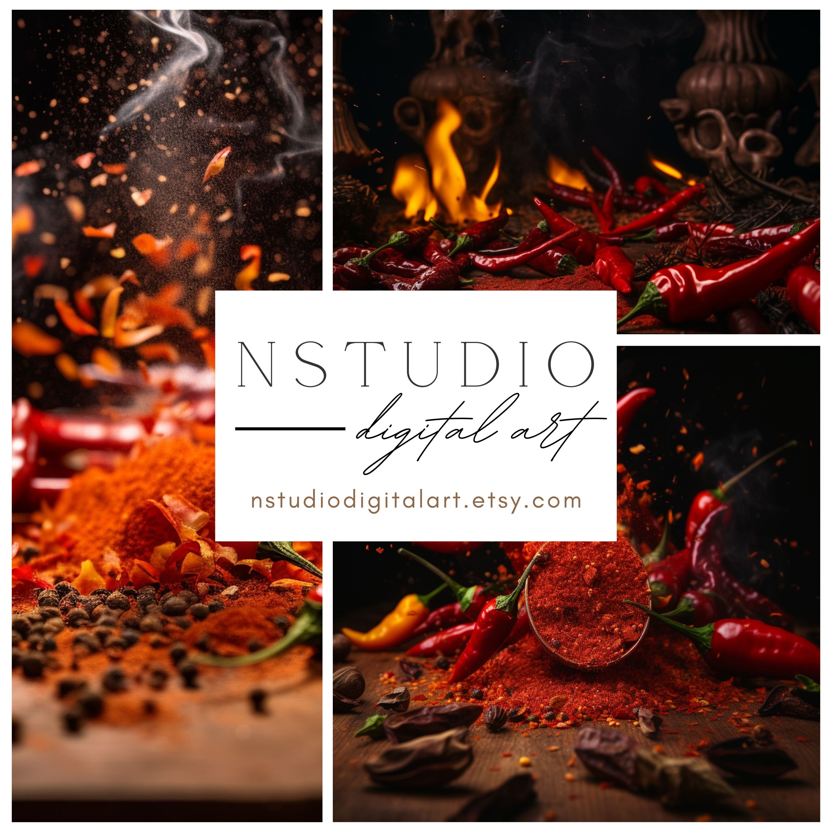 10 Spicy Food Photography Backdrops: Chili & Fire Themes (digital ...