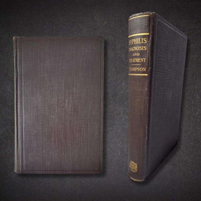 1920s Medical Book, Brown Coffee Table Book, Syphilis Diagnosis ...