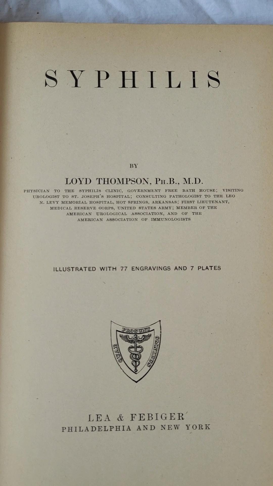 1920s Medical Book, Brown Coffee Table Book, Syphilis Diagnosis ...