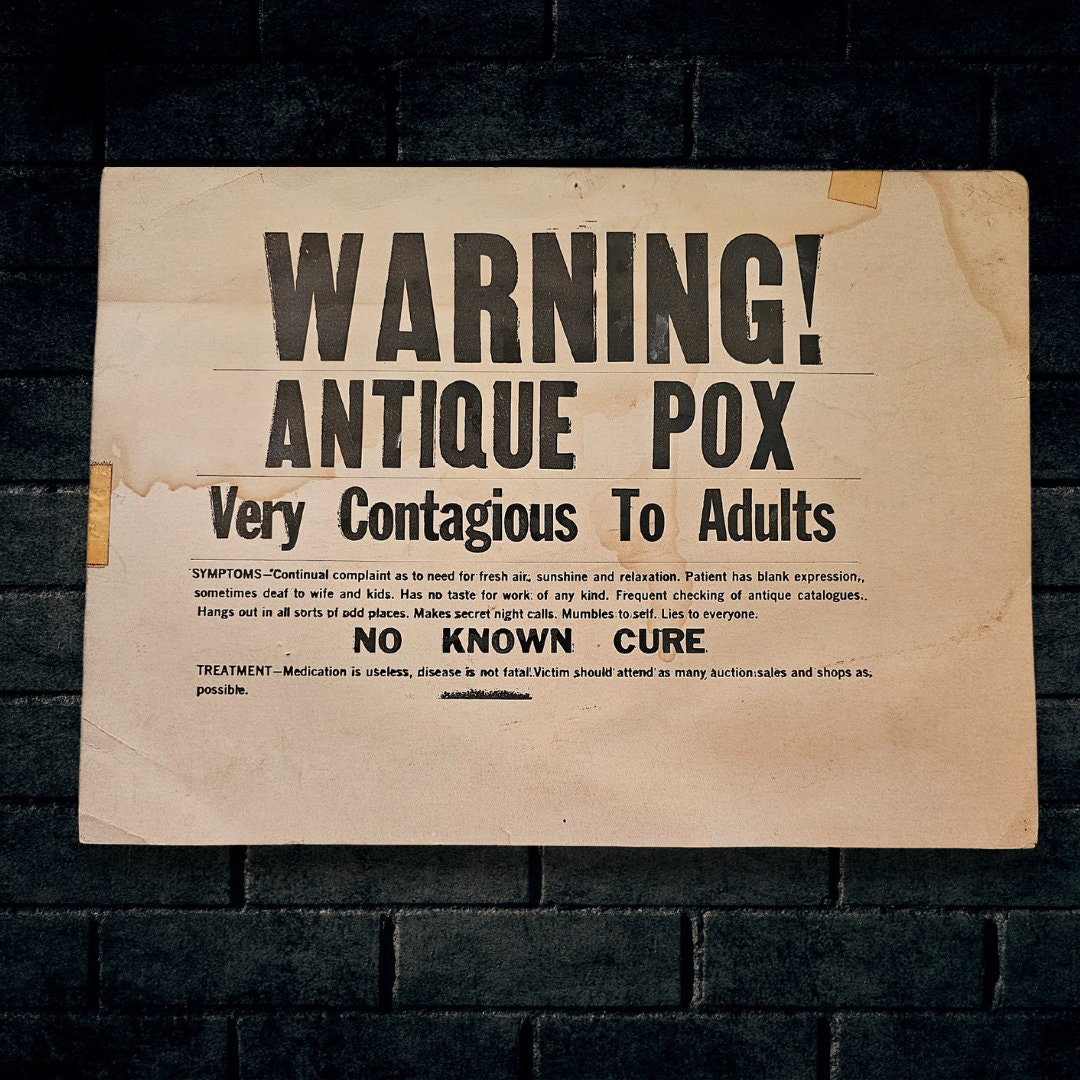 Warning Antique Pox Poster, Vintage Pox Poster, Historical Poster ...