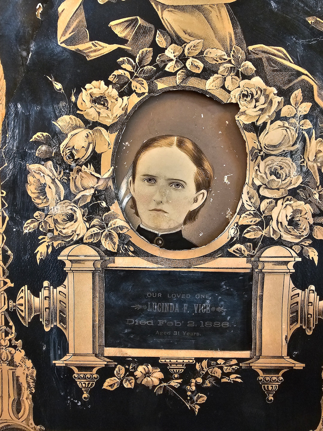 Vintage Victorian Era Mourning Print, Funeral Memorabilia, 1886 Funeral ...