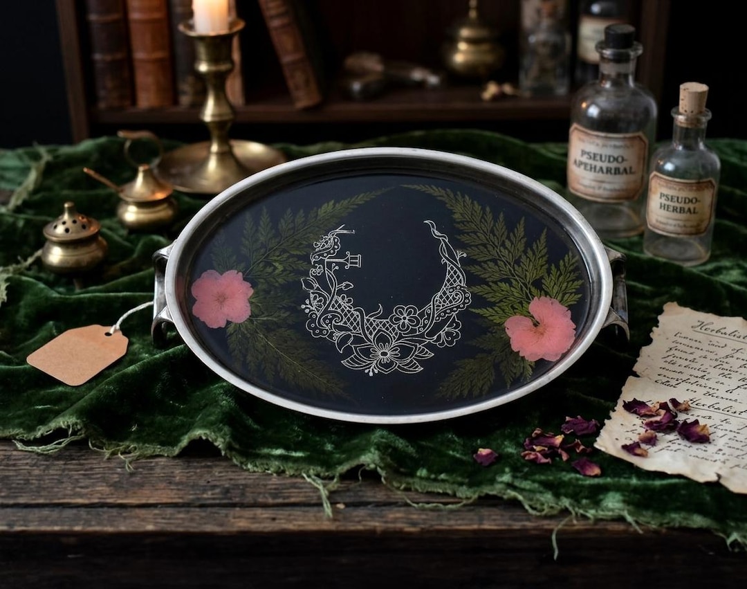 Antique Decorative Tray | Haunted Collectible | Scrying Dish | Metal ...