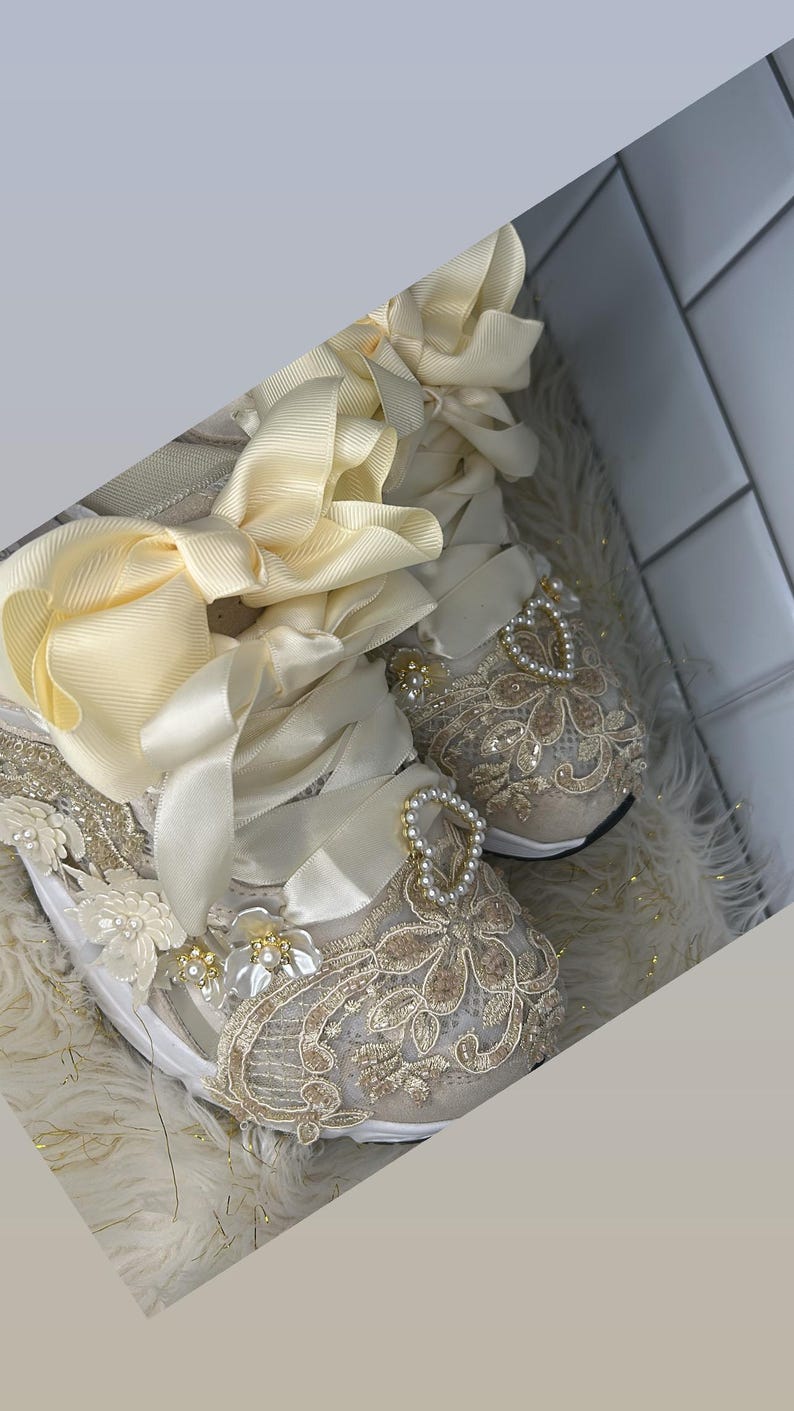 Cream CUSTOM Freestyle LACEY Sneakers - Etsy