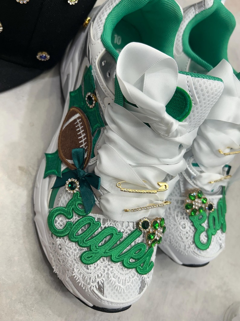 CUSTOM Football Team Themed Sneakers. Sneakers Are Available in White ...
