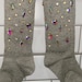 Gray Kids & Adults Gemstone Slouch Socks - Etsy
