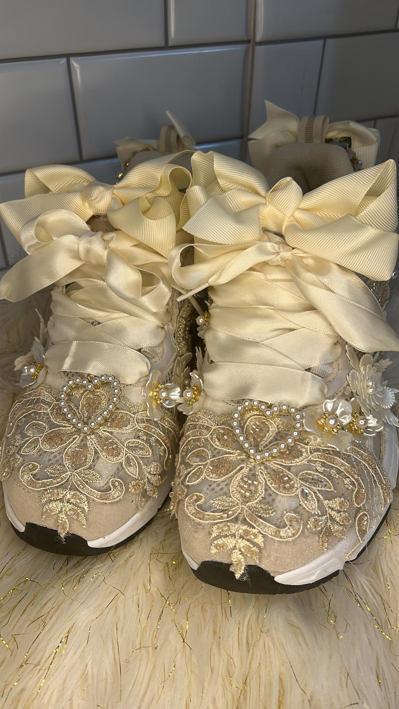 Cream CUSTOM Freestyle LACEY Sneakers - Etsy