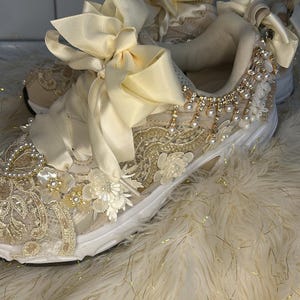 Cream CUSTOM Freestyle LACEY Sneakers - Etsy