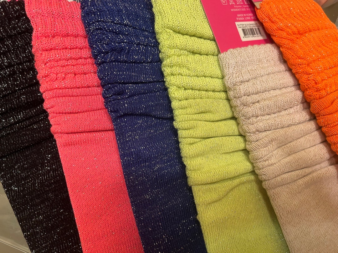 Glitter Sparkle Slouch Socks - Etsy