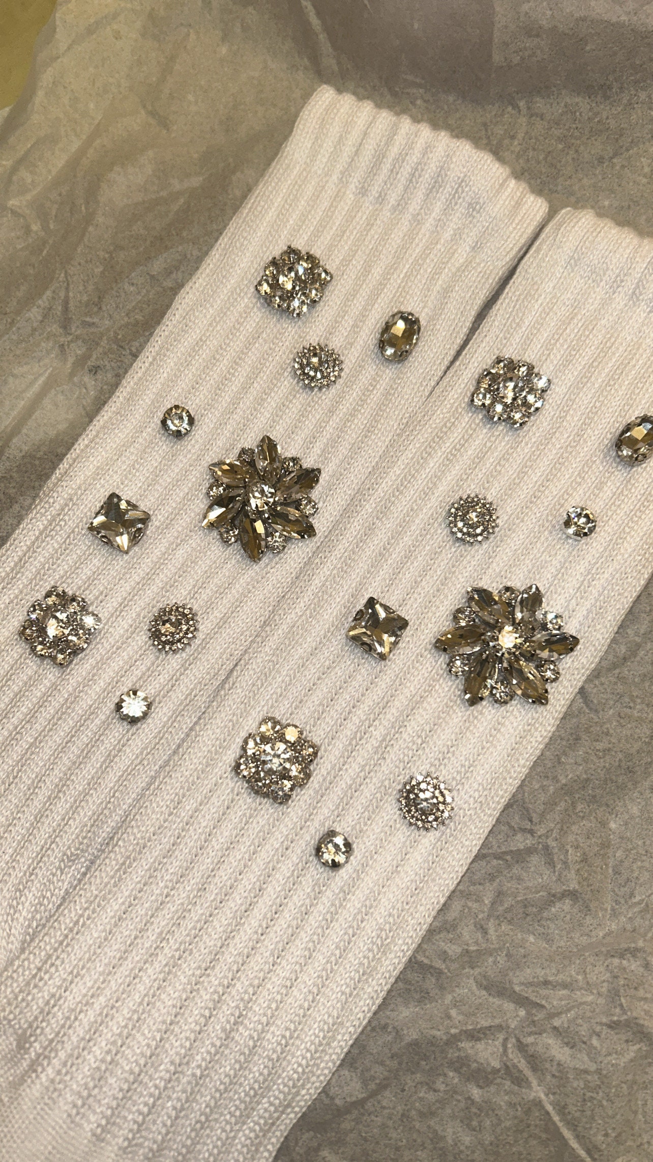 The BALLROOM Adults Bling Gemstone Slouch Socks - Etsy