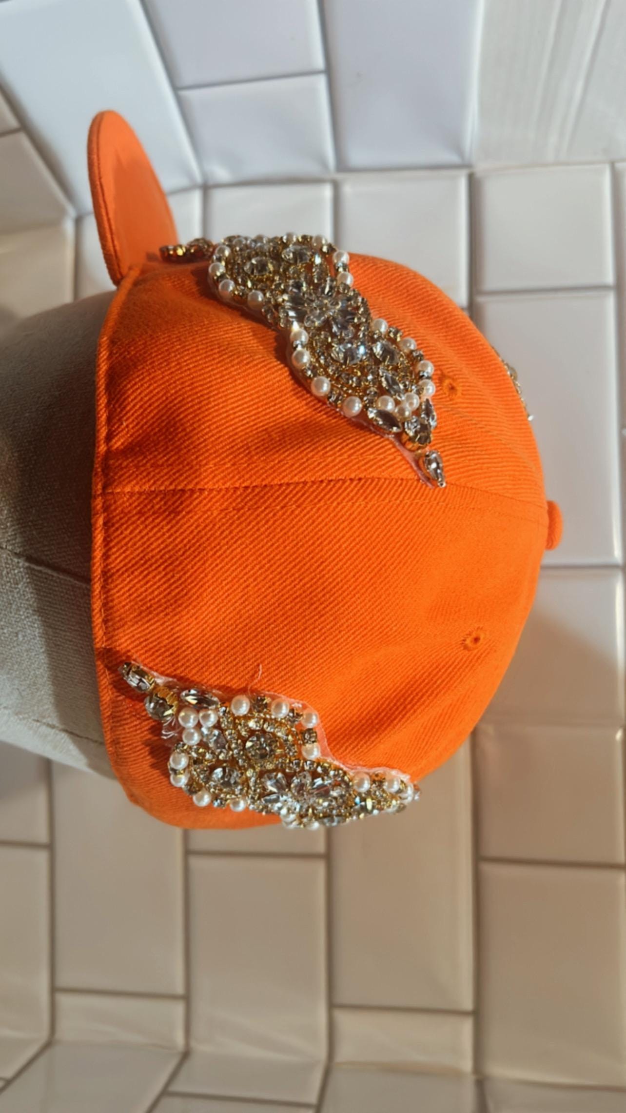 Custom LA Logo Bling Fitted Cap - Etsy