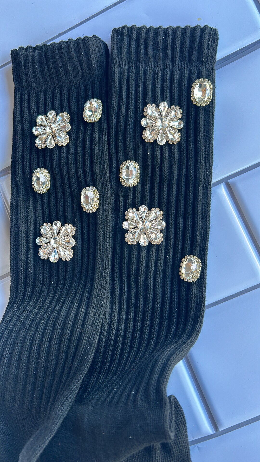 THE PRINCESS Adults Bling Gemstone Slouch Socks - Etsy