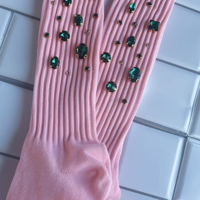 Rhinestone Socks - Etsy