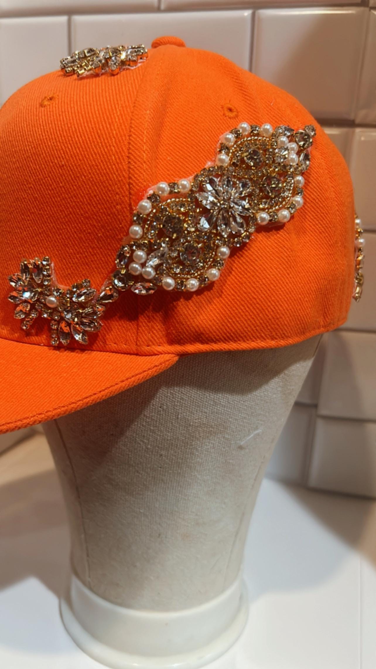 Custom LA Logo Bling Fitted Cap - Etsy