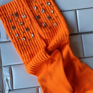 Orange Slice” Gemstone Slouch Socks - Etsy