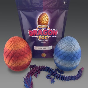 Mystery Articulated Dragon + Textured Egg - Etsy