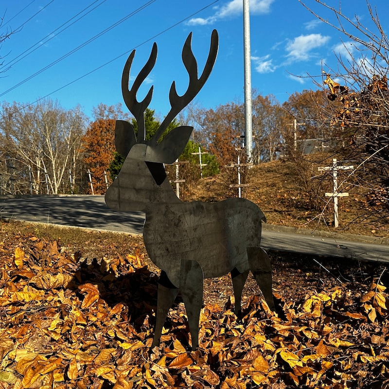 Black Metal Reindeer - Etsy