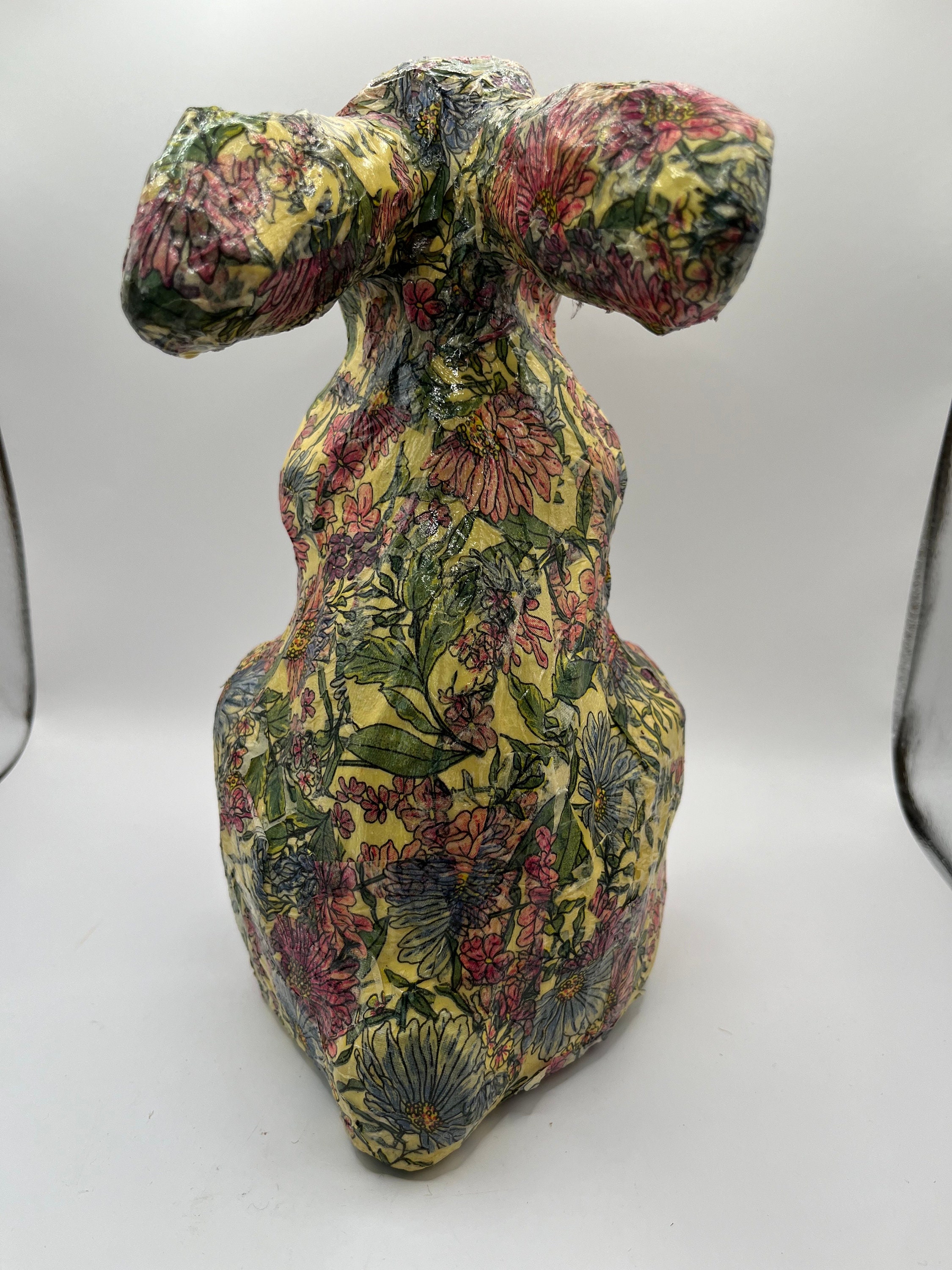 Decoupage Paper Mache Bunny Rabbit - Etsy