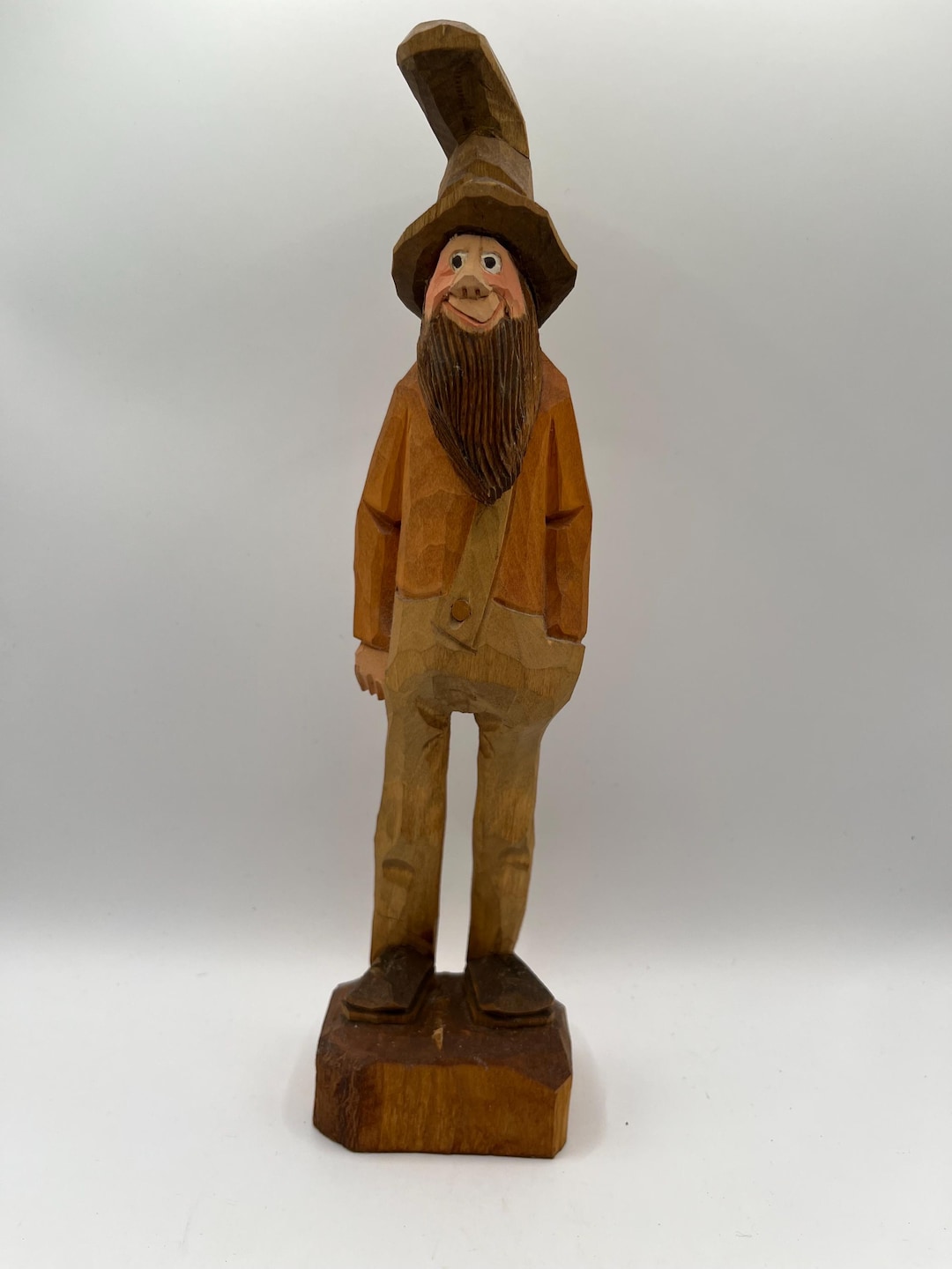 David Rauch(?) Hillbilly Folk Art Carved Figure - Etsy