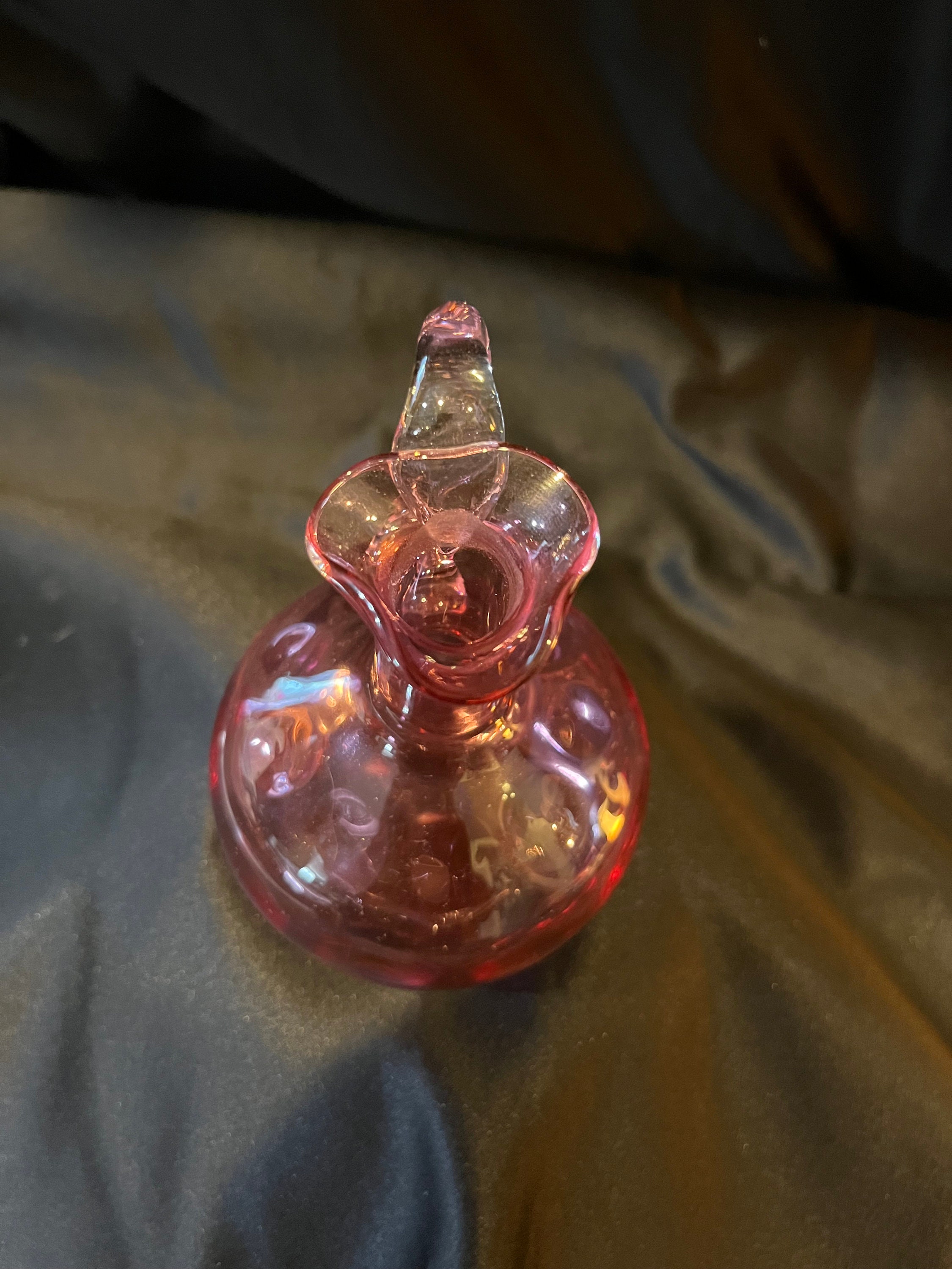 Vintage Cruet Vintage Fenton (?) Cranberry “coin Dot” Cruet MISSING ...