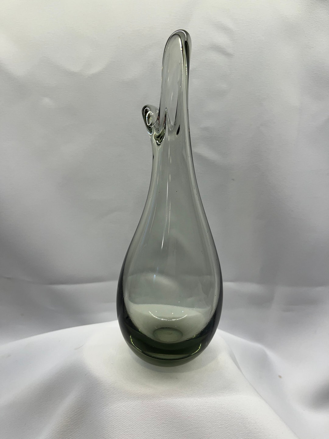Holmegaard Signed Smoked Glass Duck Bill Vase 1955 MCM - Etsy