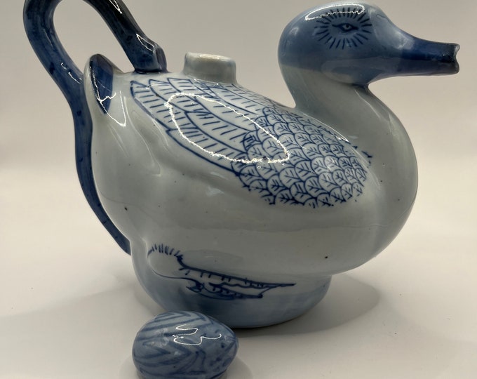 Vintage Chinese Duck Bird Hand-painted Tea Pot - Etsy