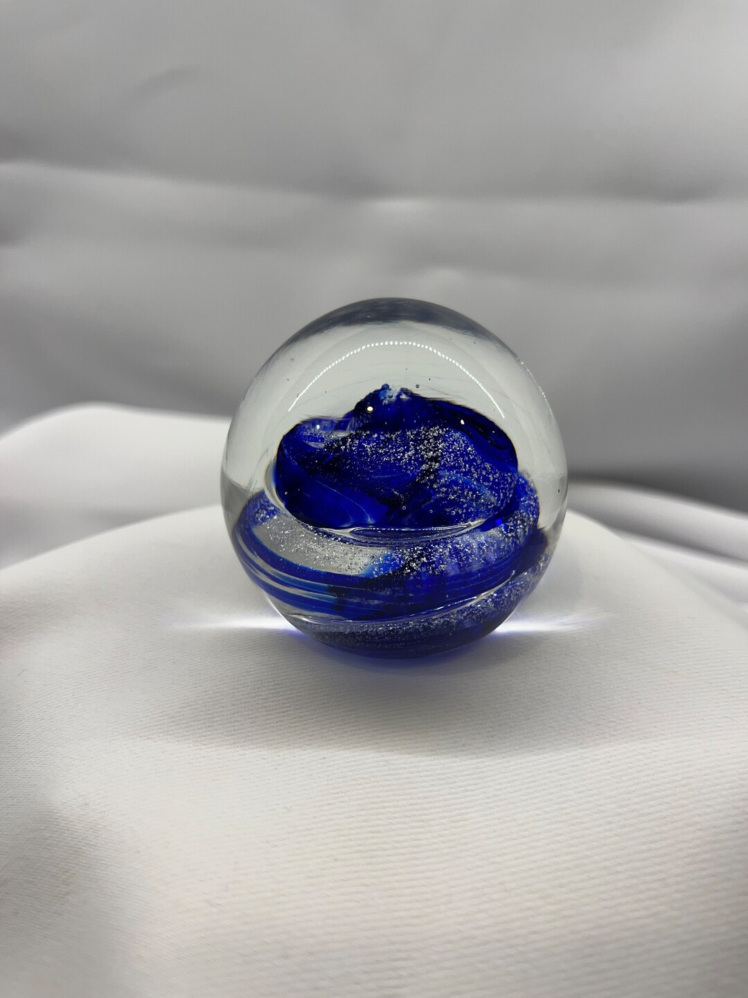 Signed Beth Miller Small Art Glass Paperweight - Etsy