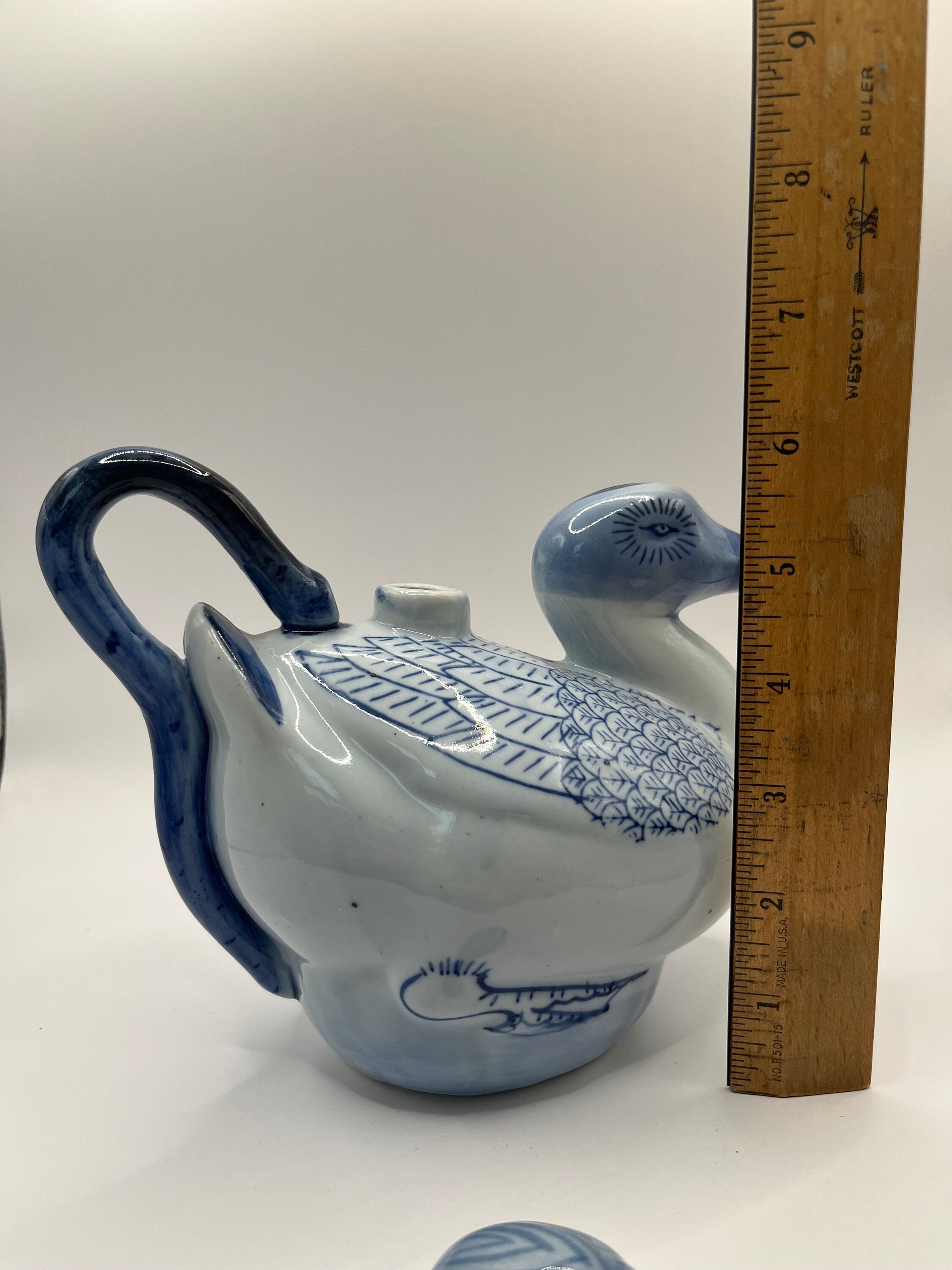 Vintage Chinese Duck Bird Hand-painted Tea Pot - Etsy