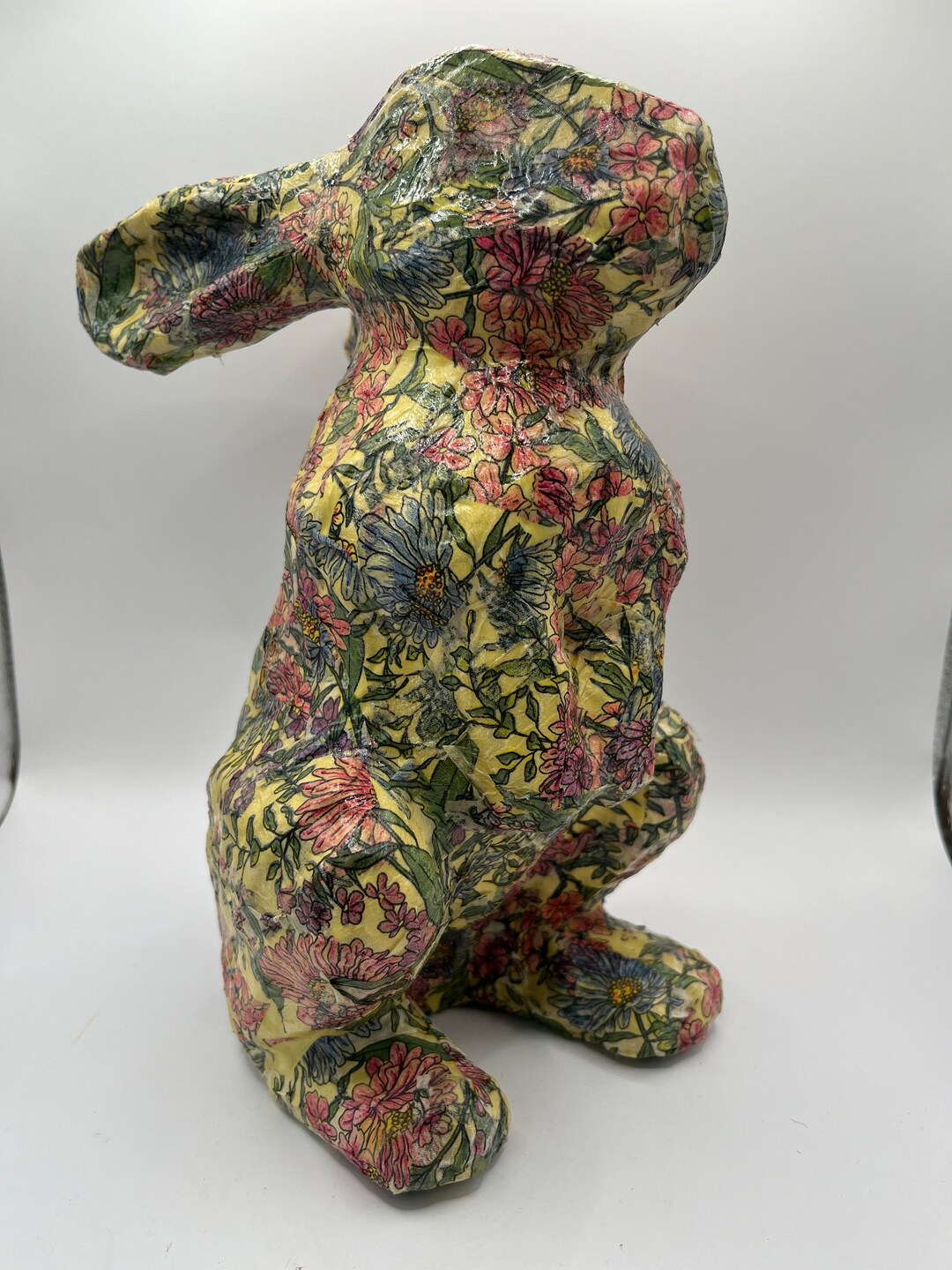 Decoupage Paper Mache Bunny Rabbit - Etsy