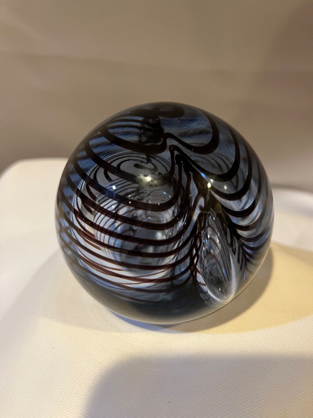 Nicola Osbourne Signed Okra Studio Art Glass Paperweight - Etsy