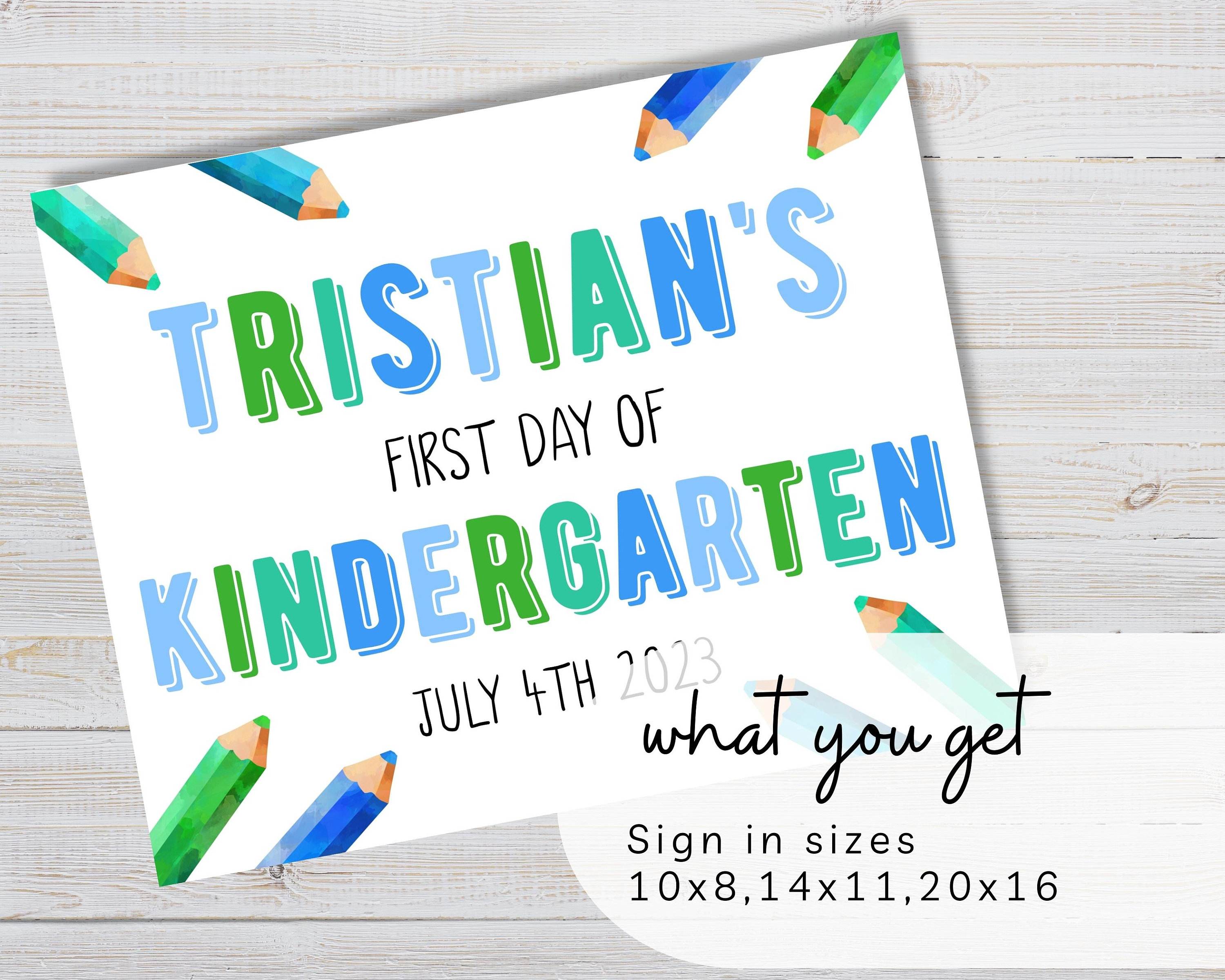 Editable First Day of School Board Printable Rainbow School - Etsy
