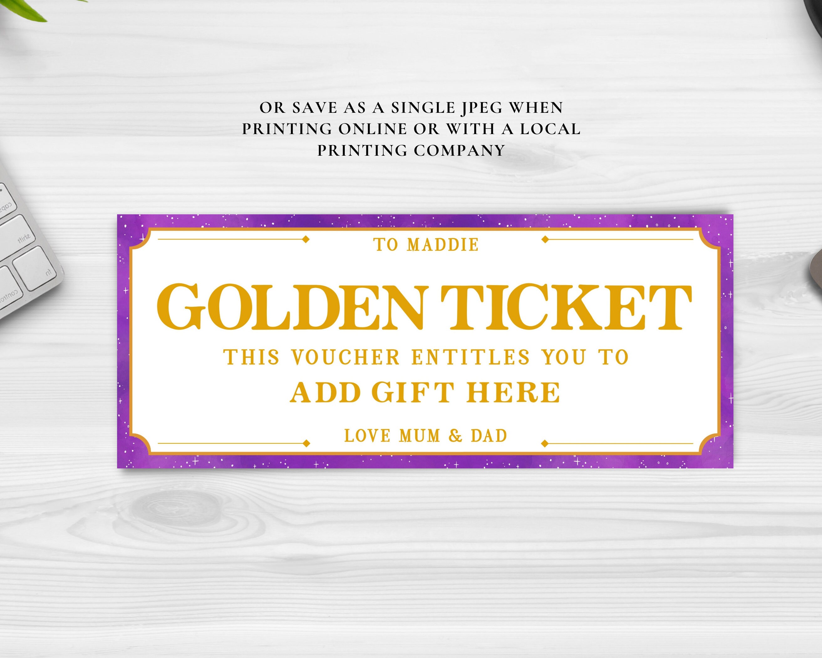 Editable Theatre Ticket Birthday Gift Voucher Christmas Gift - Etsy