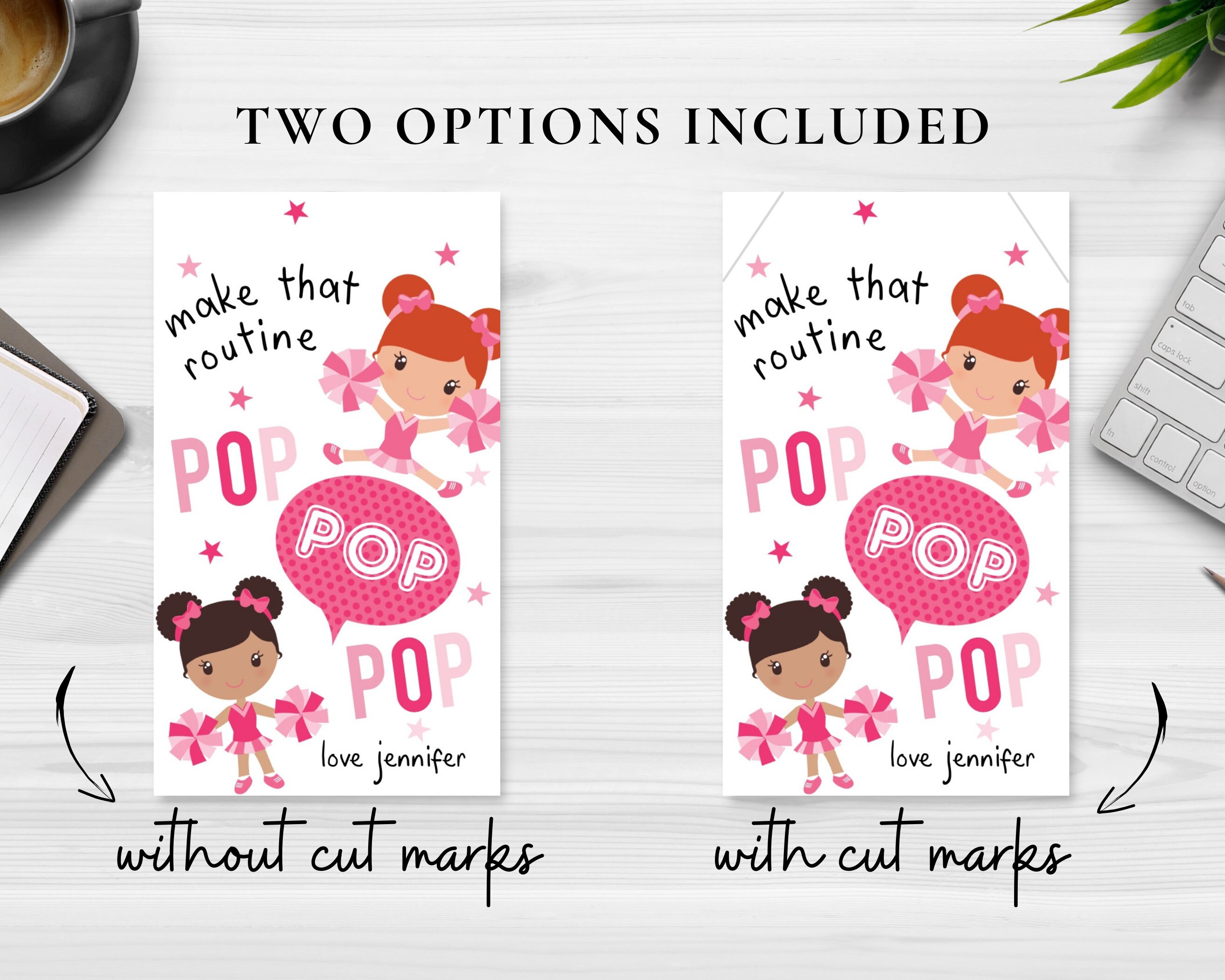 Pom Pom Cheerleader Tag, Cheer Team Printable Tag, Cheerleader Good ...