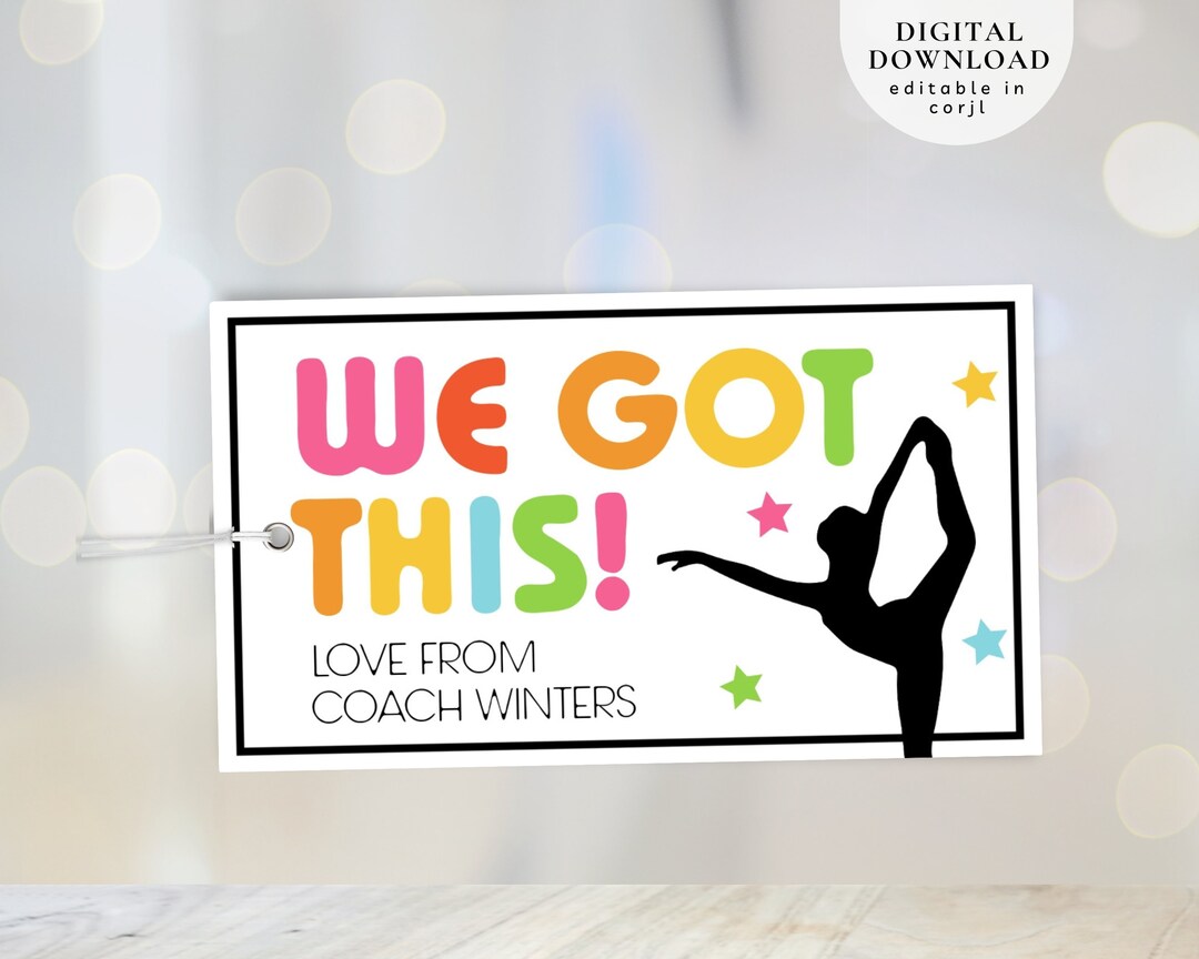 Printable Dance Gift Tag, Gift Ideas for Dancers, Dance Team Tag, Dance ...