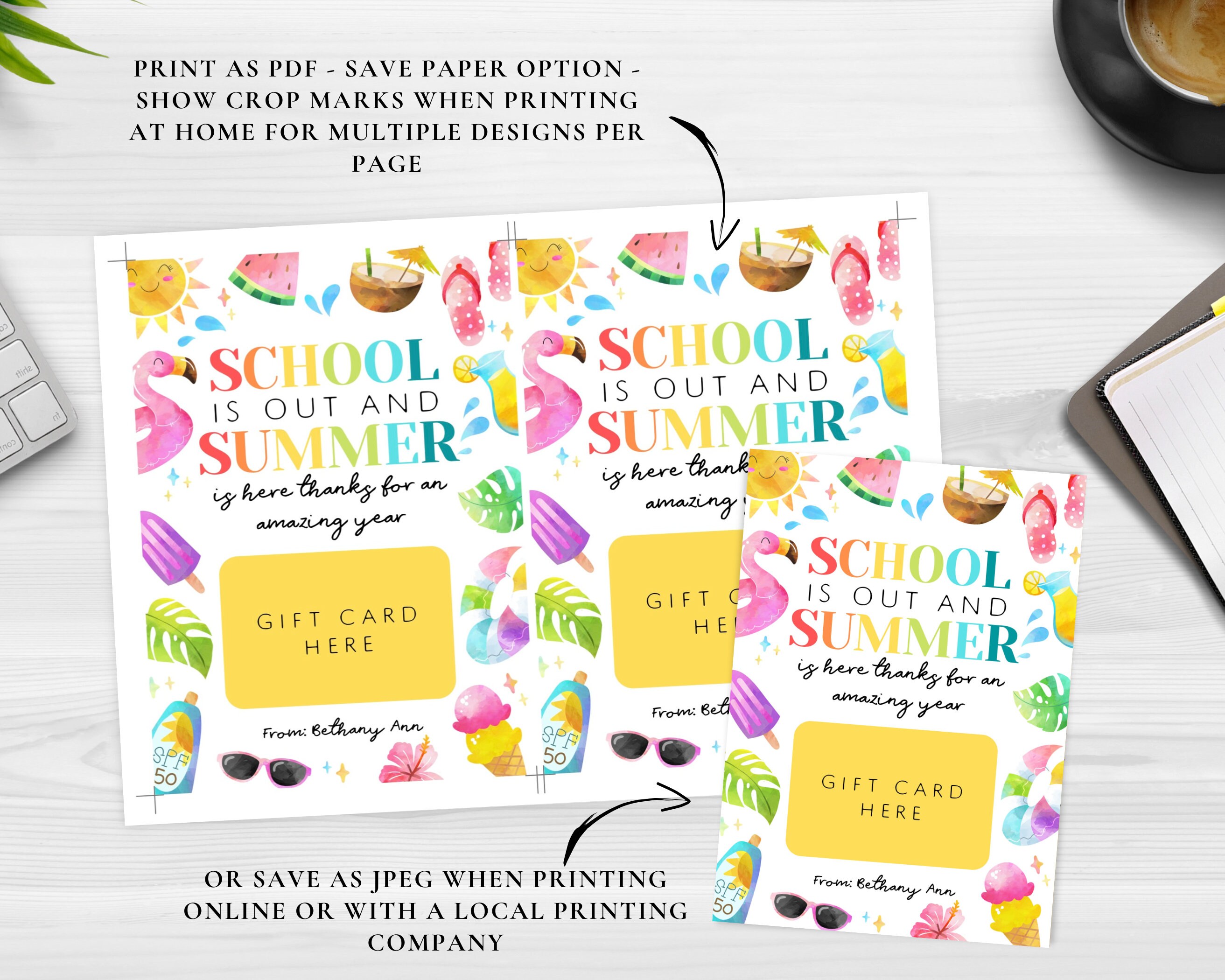 Teacher Appreciation Gift Card Holder, School Gift Card Holder, Last ...