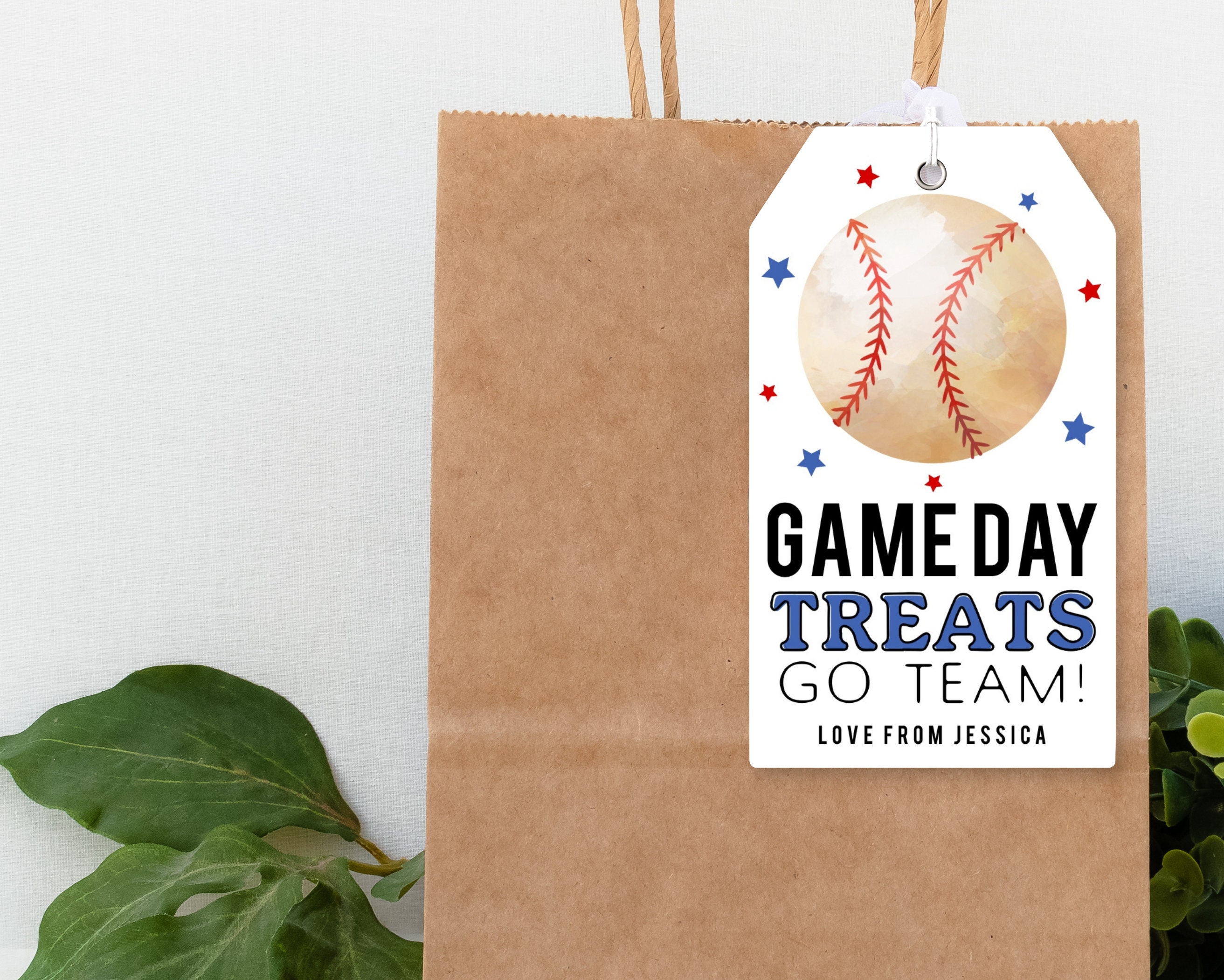 Game Day Treat Tag, Game Day Treat Tag, Baseball Party Tag, Baseball ...