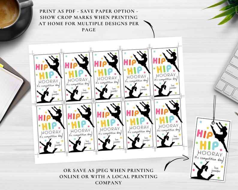 Printable Dance Gift Tag, Gift Ideas for Dancers, Dance Team Tag, Dance ...